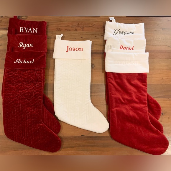 Pottery Barn | Holiday | New Large Pottery Barn Monogrammed Stockings ...